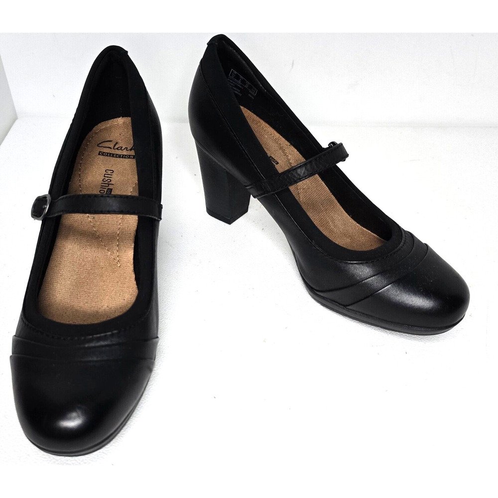 Clarks Collection Brynn Ivy Black Leather Mary Jane P… - Gem